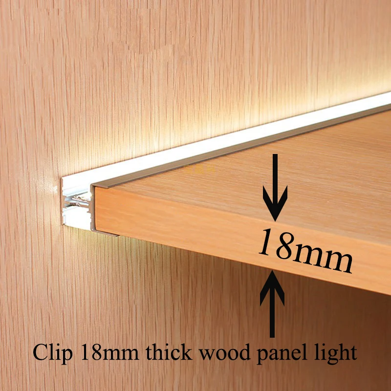 Under Cabinet Shelf Light Clip 18mm Wooden Panel Surface Mounted ...