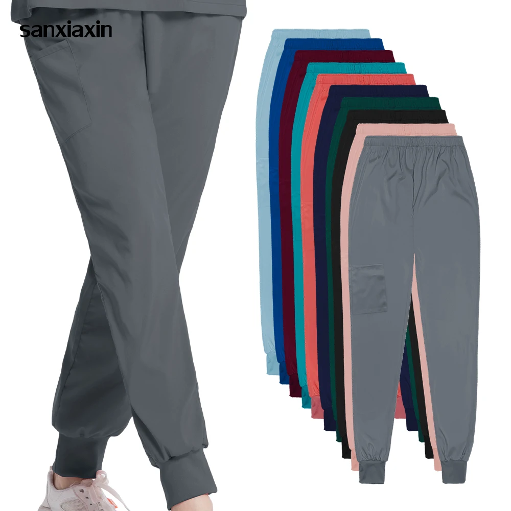 Medical-Scrubs-Pants-Surgical-Bottoms-Lab-Work-Pants-Unisex-Doctor ...