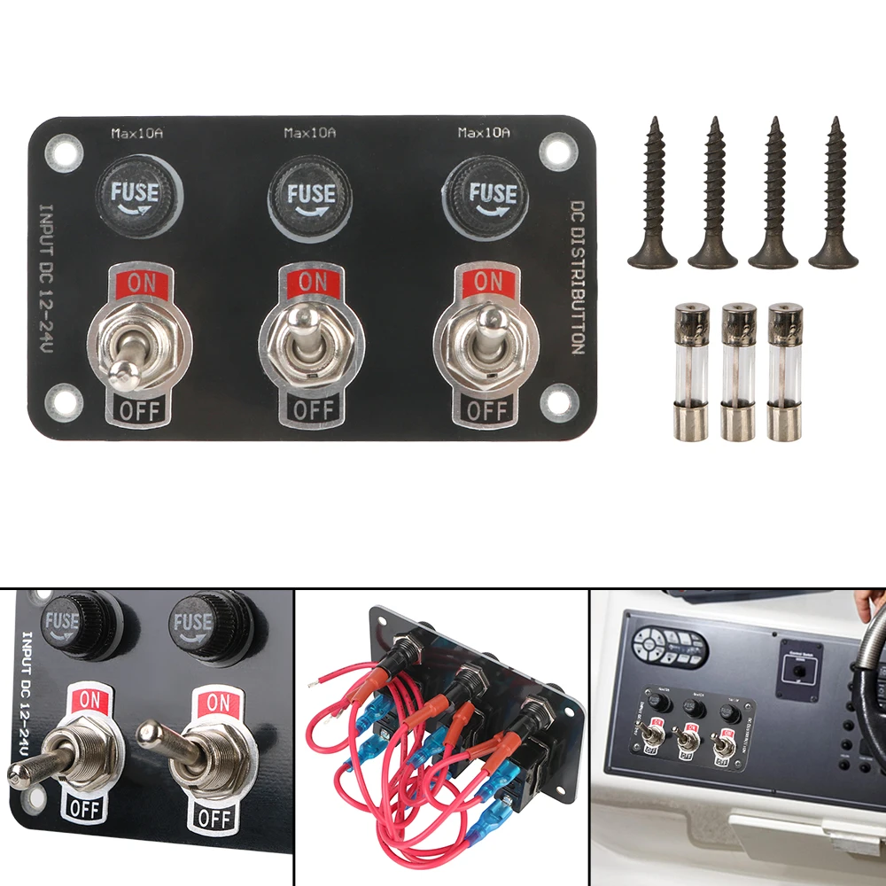 LED-Toggle-Ignition-Switch-Panel-Engine-Start-Push-Button-Set-Universal ...