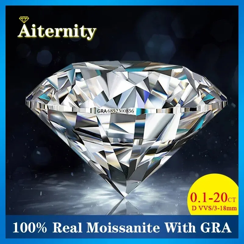 Real-D-Color-Moissanite-Stone-with-Certificate-VVS1-Certified ...