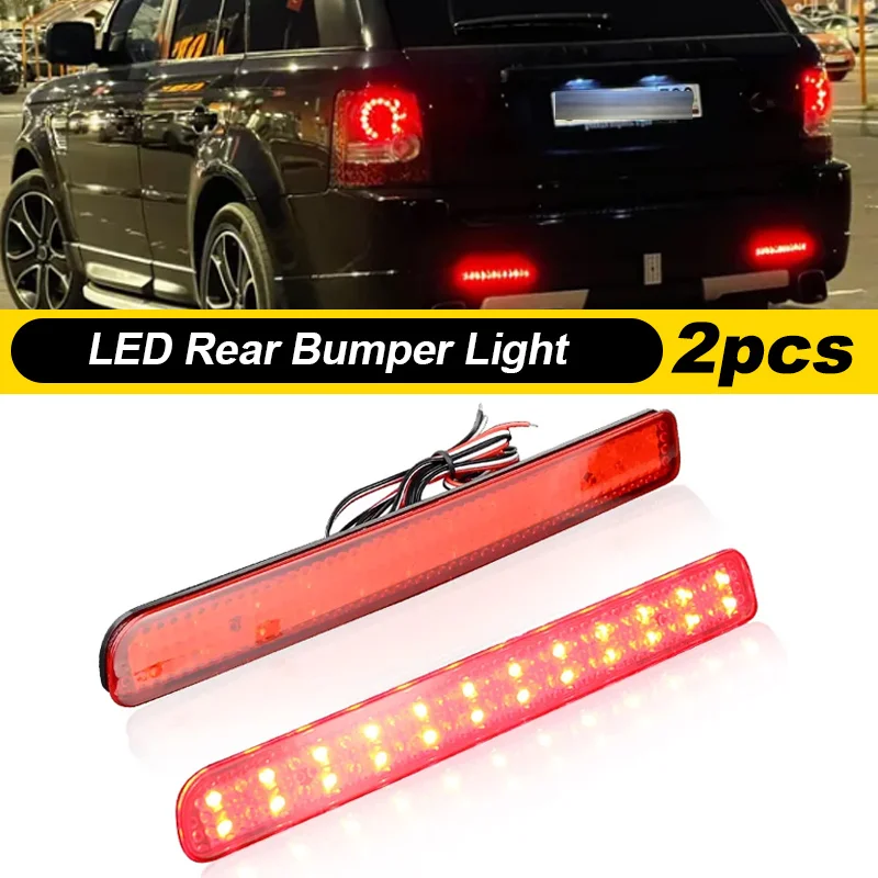 2XRear Bumper Reflector LED Brake Light Red For Range Rover Sport (L320 ...