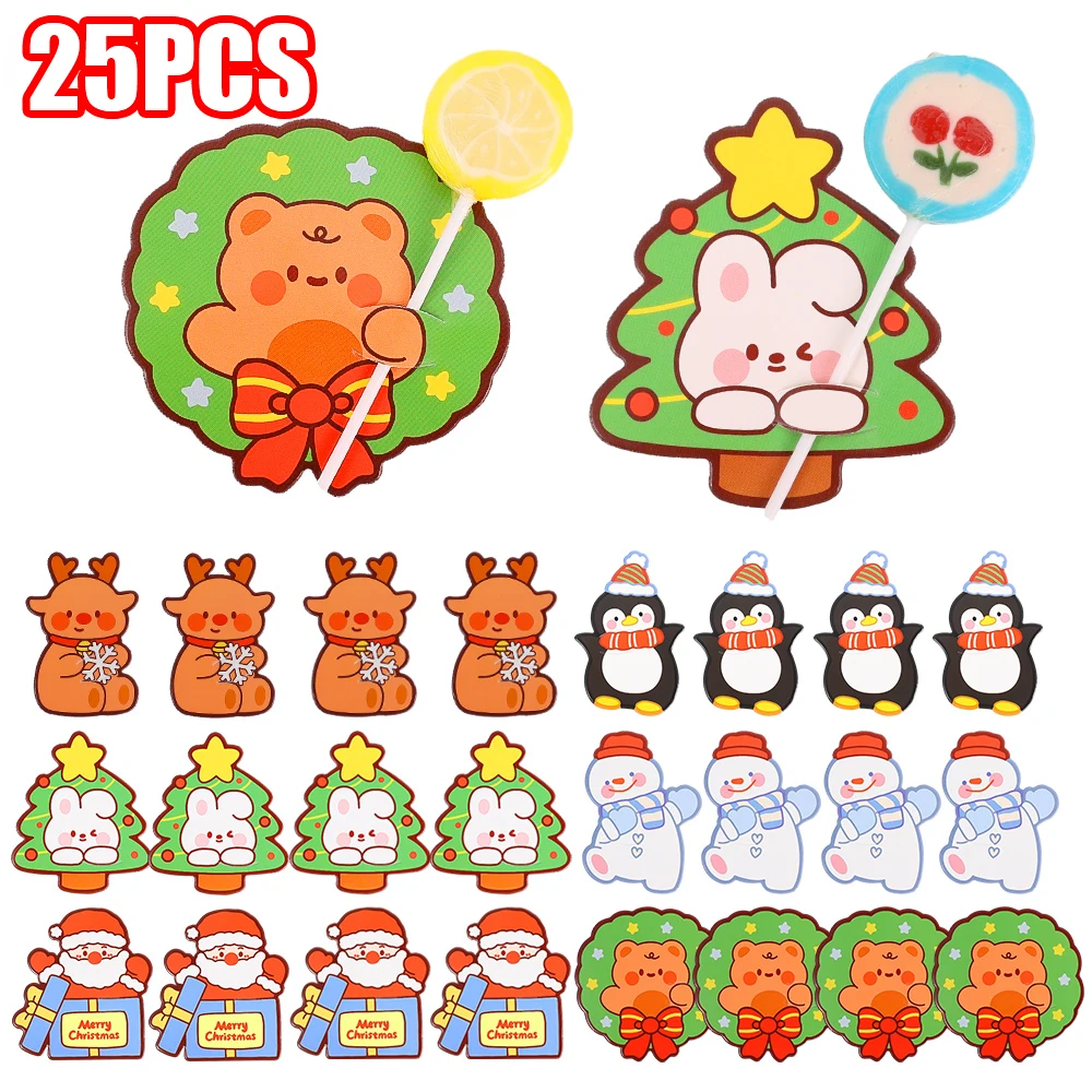 Lollipop-Holder-Cards-Cartoon-Santa-Claus-Snowman-Candy-Cake-Decoration ...