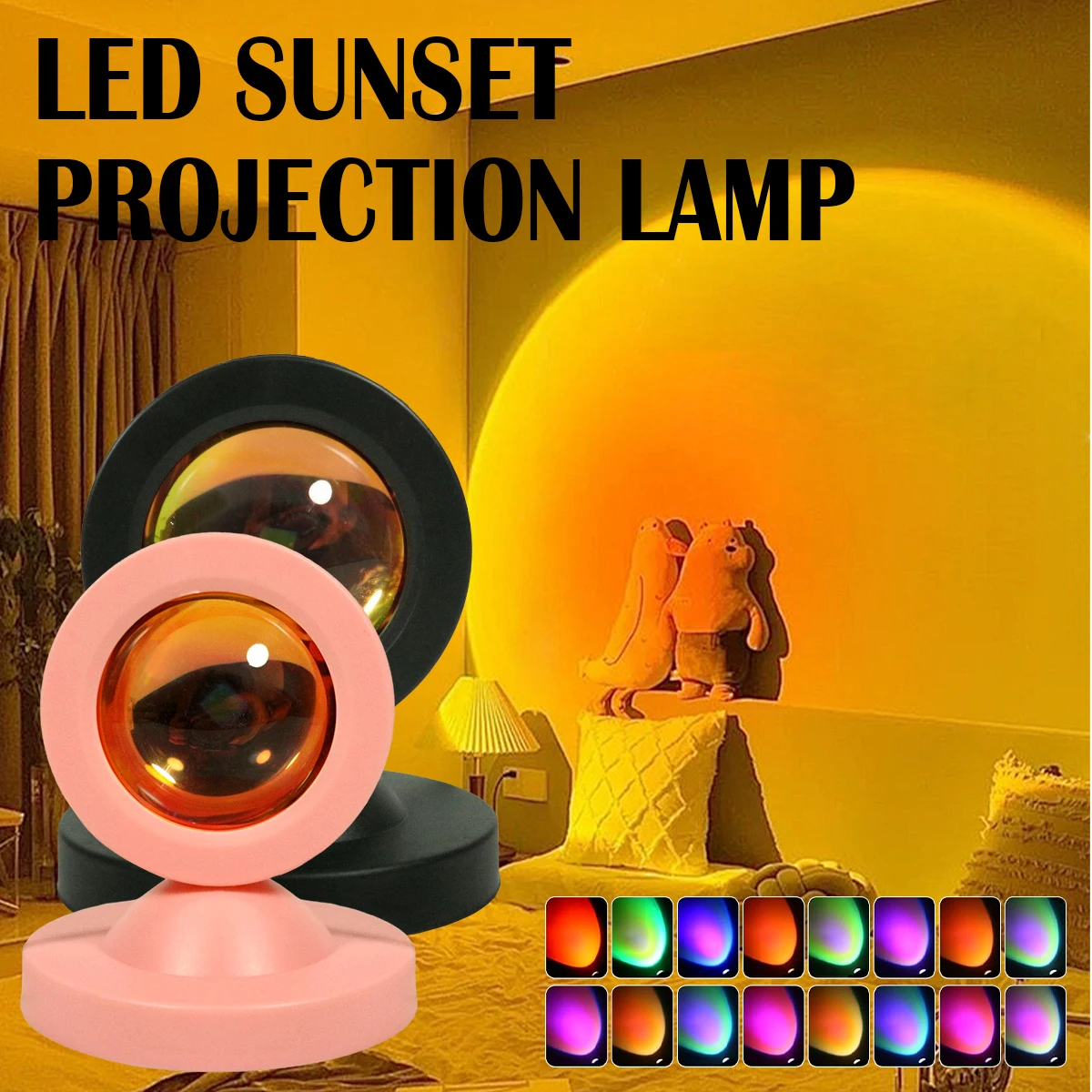 Sunset-Light-Lamp-With-Remote-Control-Rgb-Ambient-Usb-Powered-Led-Mini ...