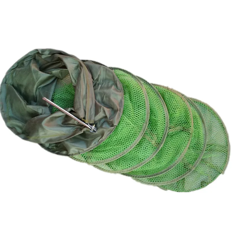 Fishing Net Folding Telescoping Quick-drying Nylon Mesh Fishing Basket ...