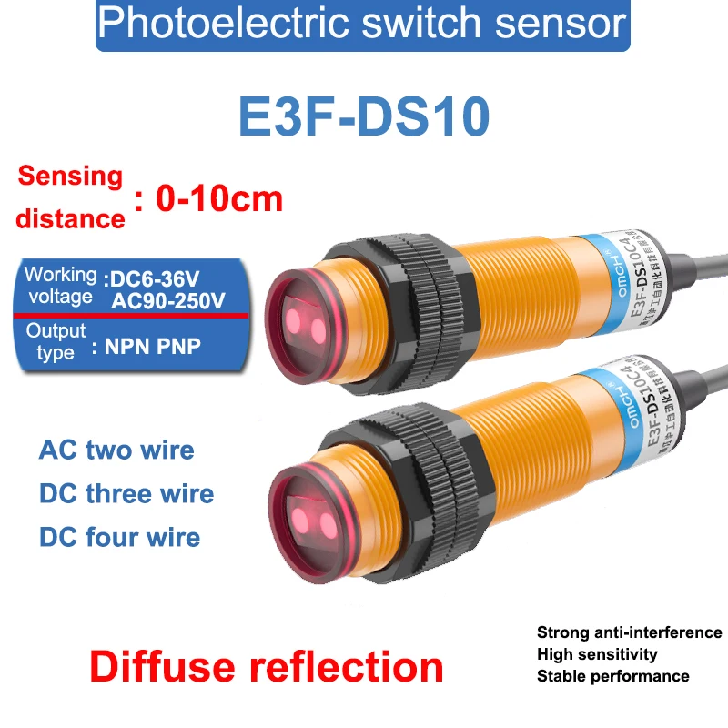 E3F-DS10-Detection-Distance-10cm-Diffuse-Reflection-Photoelectric ...