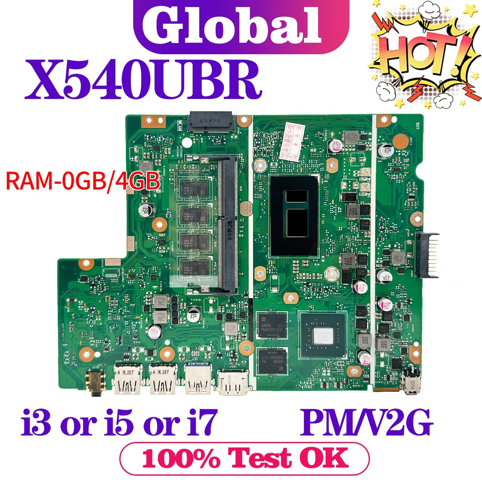 KEFU Mainboard X500U X543U R540U P540U F540U A540U K540U X540UV X540UB ...