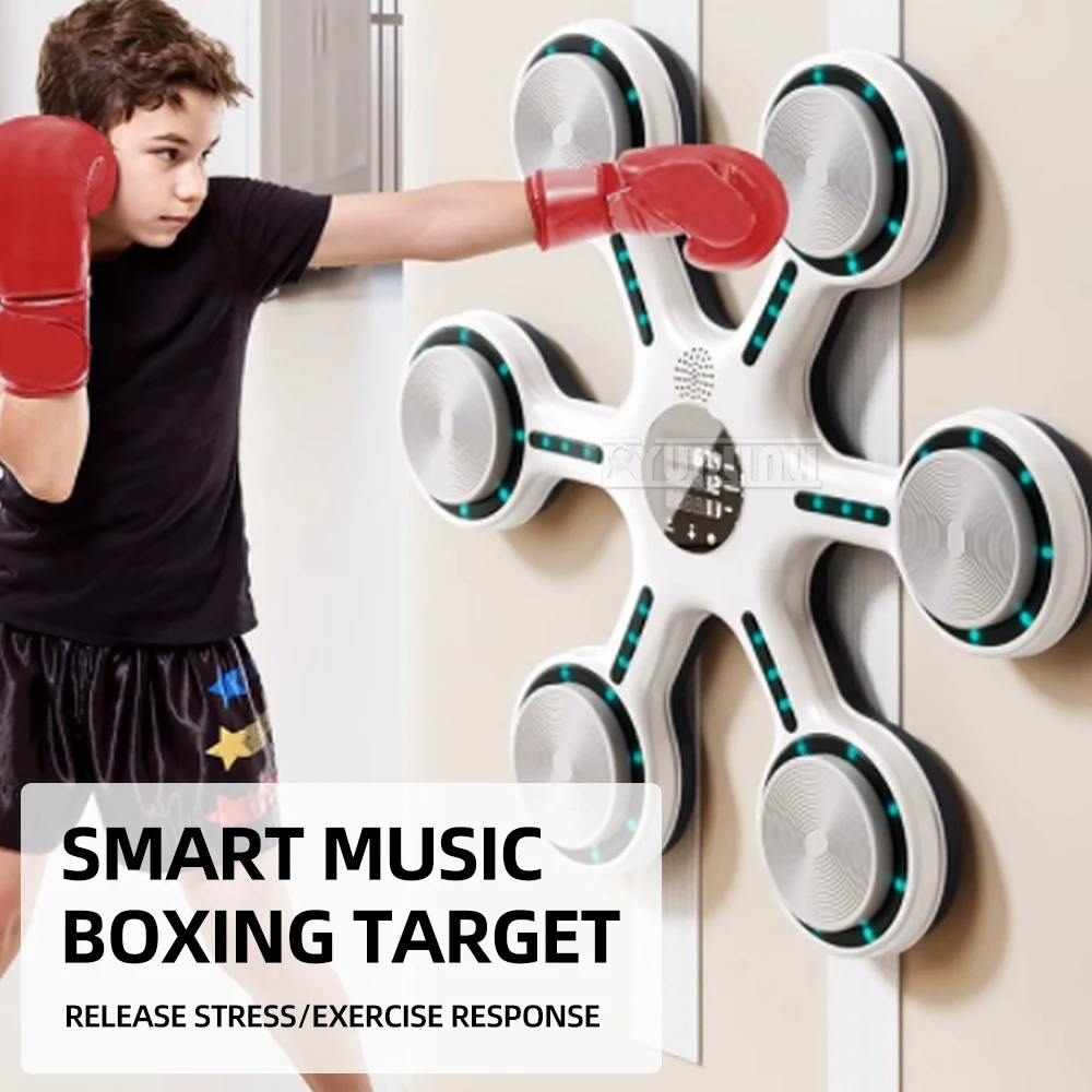 Music Boxing Machine Rhythm Wall Target Sport Electronic Boxing Trainer ...