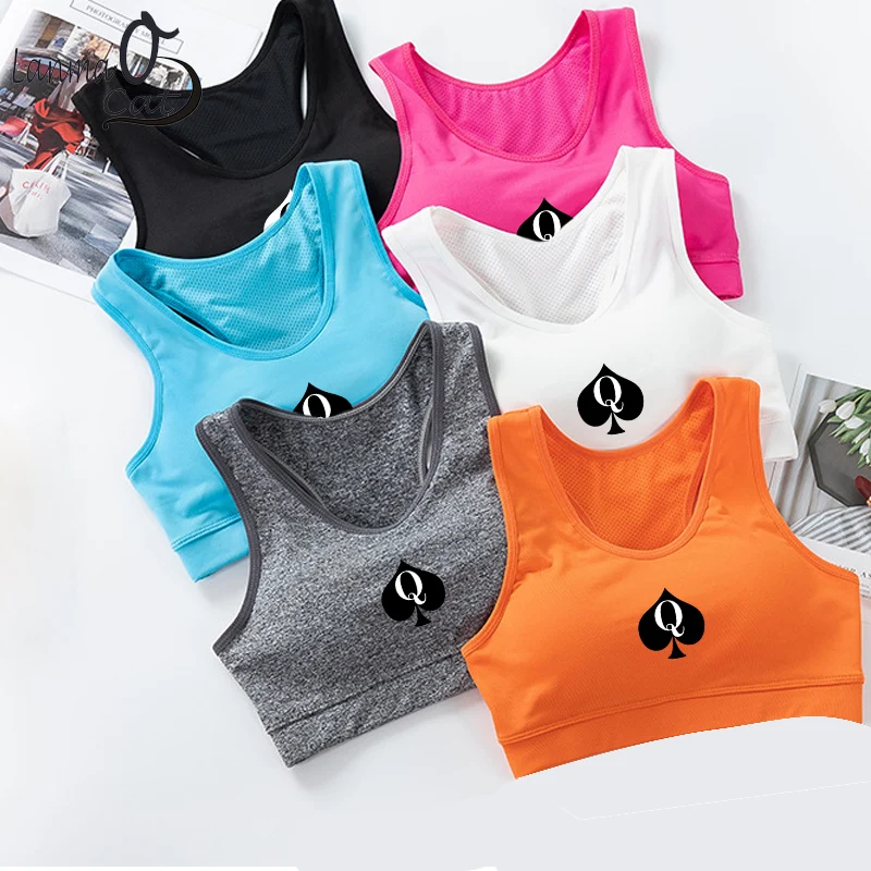 Q-Spades-Racerback-Padded-Seamless-Sport-Bras-High-Impact-Support-for ...