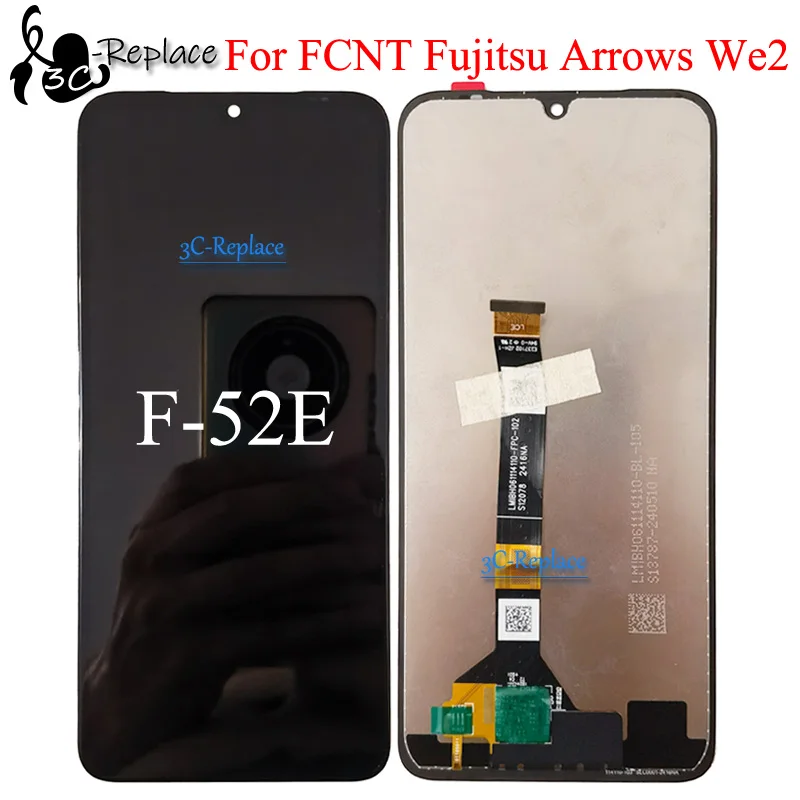 Black 6.1 inch For FCNT Fujitsu Arrows We2 F-52E LCD Display Touch ...