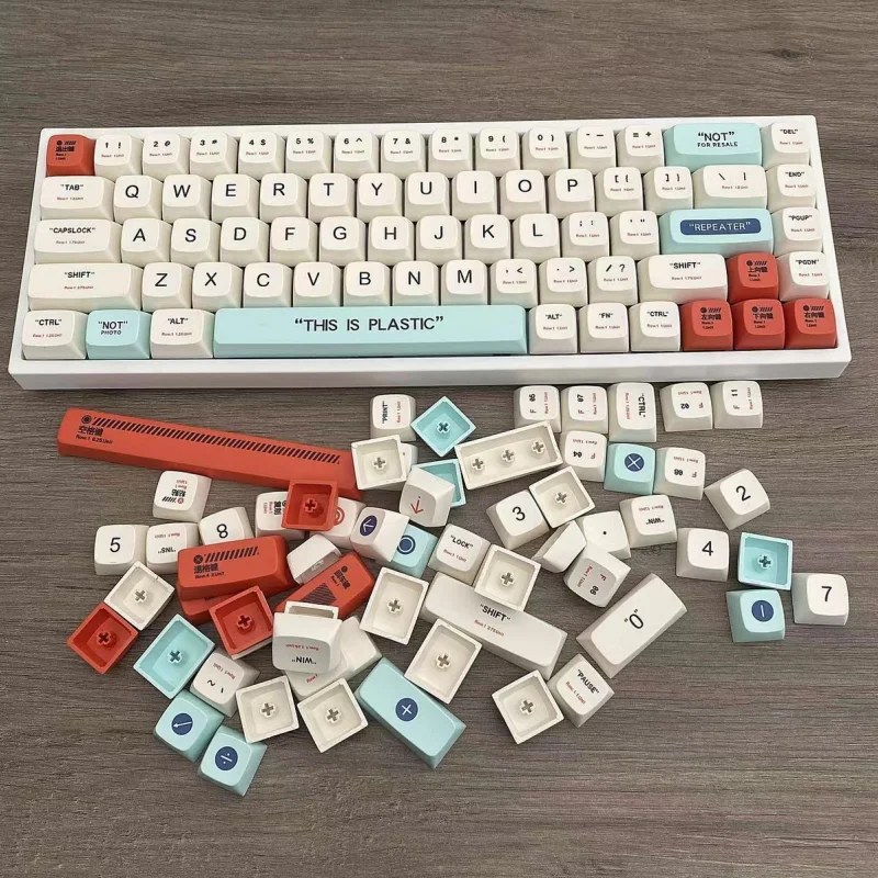 LASaiER Key Cap Keycaps Wired Capacitive Russian Korean Japanese 114 ...