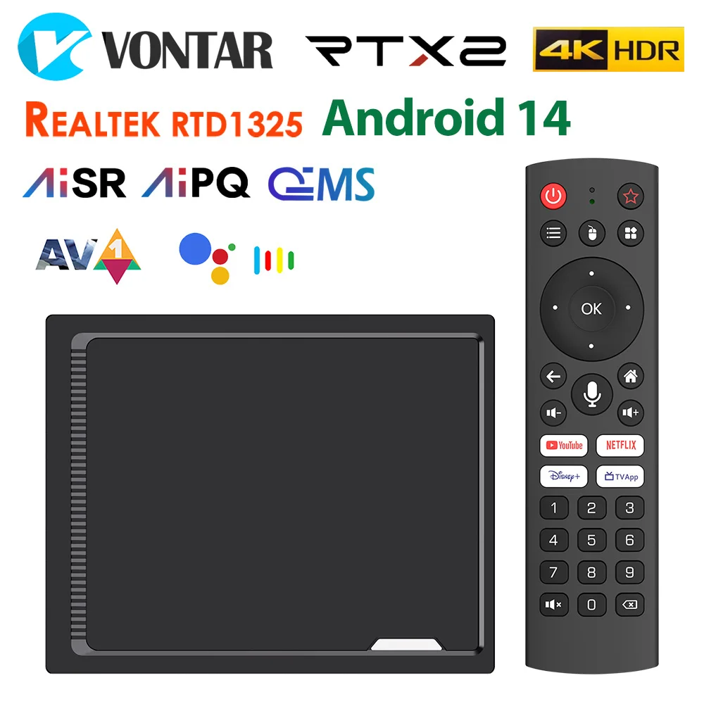 RT-X2 Android 14 TV Box 4GB 32G 4GB 64GB Realtek1325 Ondersteuning AV1 ...