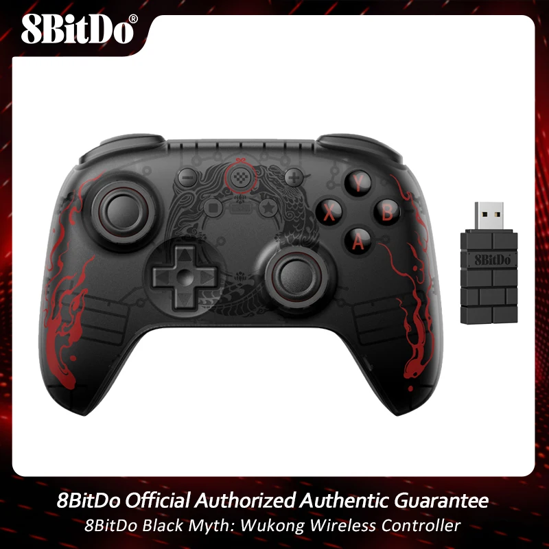 8BitDo-2C-final-preto-mito-Wukong-controlador-sem-fio-do-jogo-PC ...