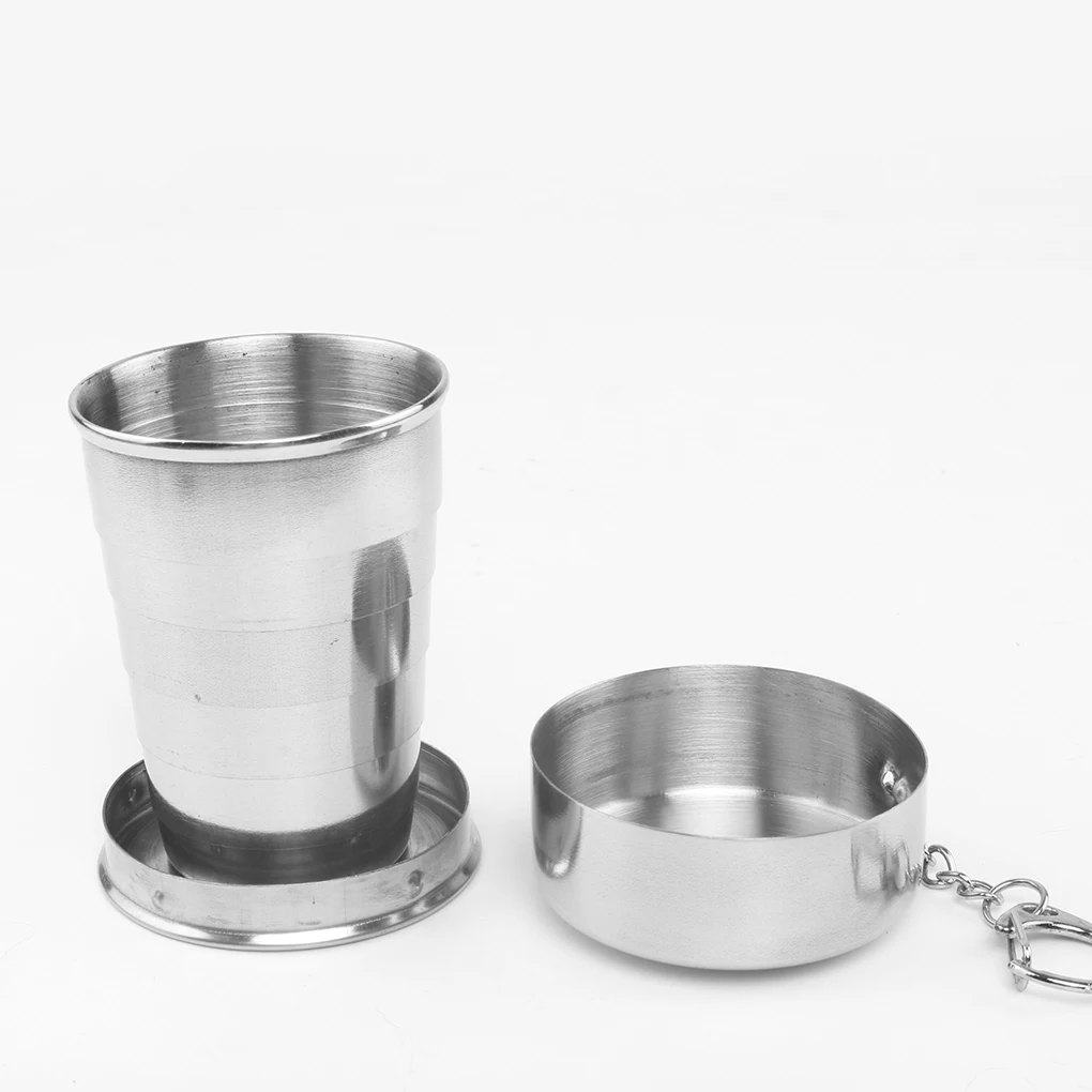 75ml-Stainless-Steel-Foldable-Cup-Outdoor-Travel-Collapsible-Mug-Hiking ...