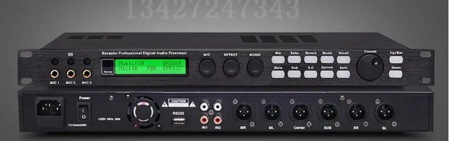 X5 Kara OK.KTV digital preamplifier effector professional audio processor Equalizer mixer anti ...
