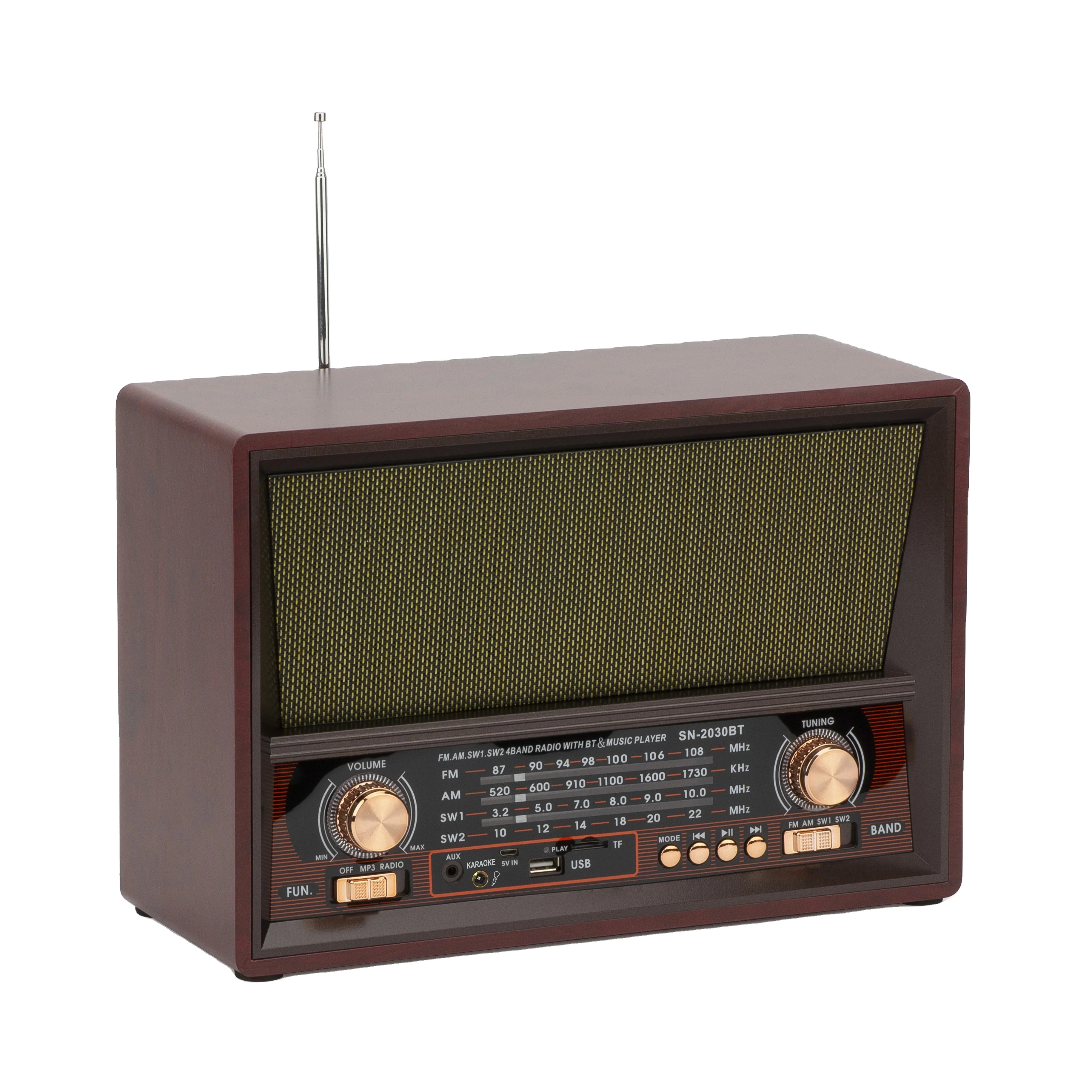 2024 Último radio FM portátil con BT incorporado 40 estaciones Marco de ...