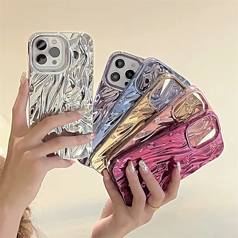 Luxury-Plating-3D-Art-Rock-Crinkle-Texture-Phone-Case-For-iPhone-14-11 ...