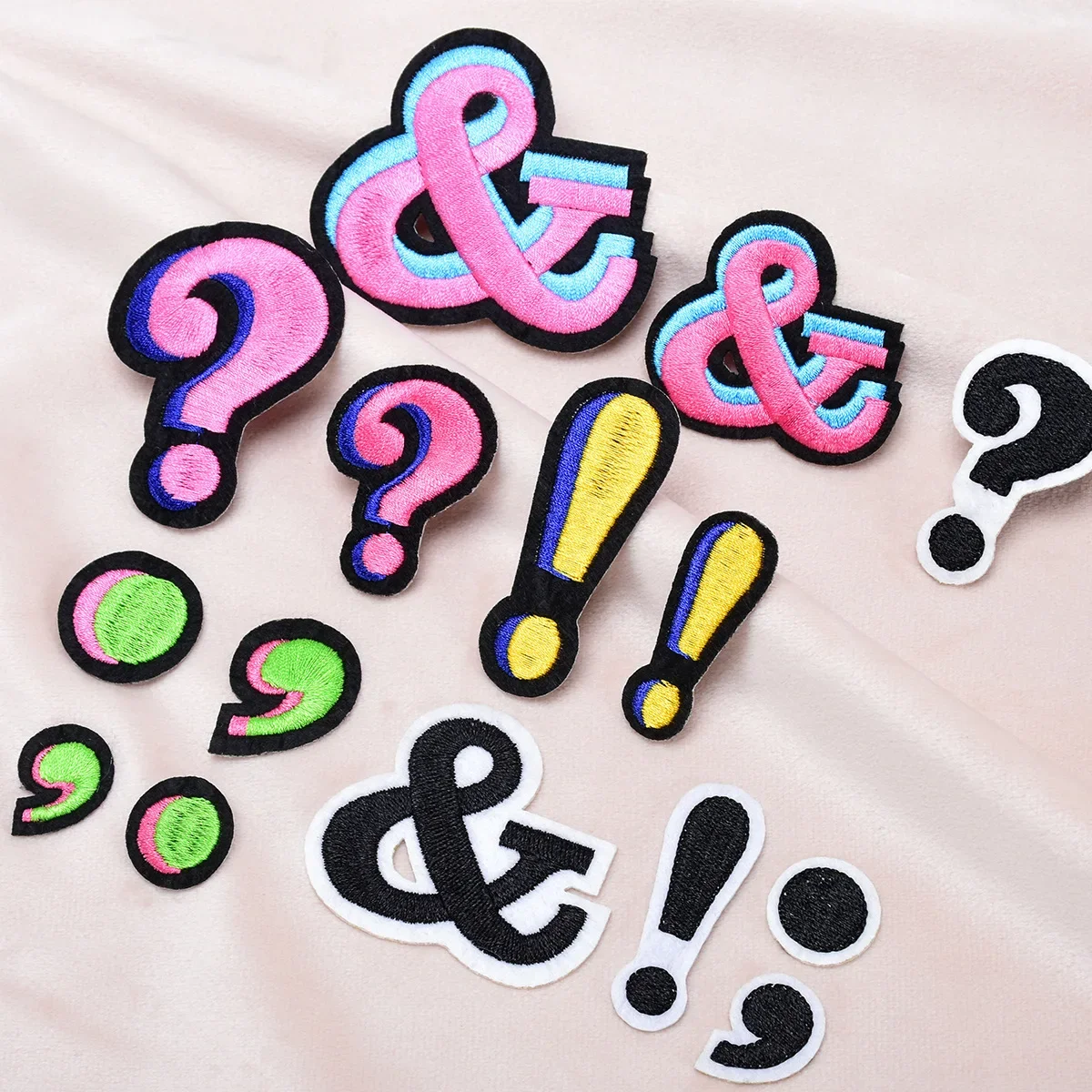 Fashion Colorful Punctuation Question Mark Period Embroidery Patch ...