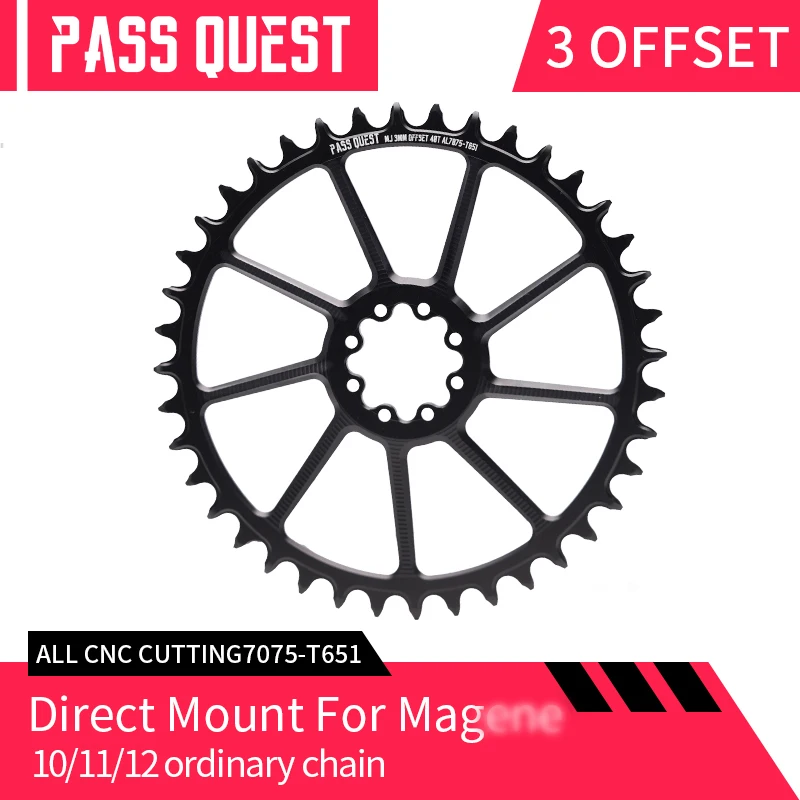PASS-QUEST-Bicycle-Chainring-8-Bolt-Direct-Mount-Narrow-Wide-Chainwheel ...