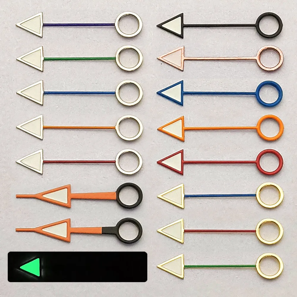 silver-blue-green-red-orange-GMT-watch-hands-C3-bgw9-lume-green ...