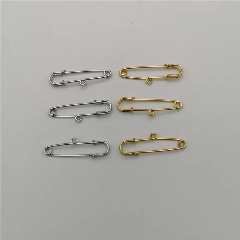 10pcs 5cm 1 Loop Large Safety Pins Silver Color Brooche Pins DIY ...