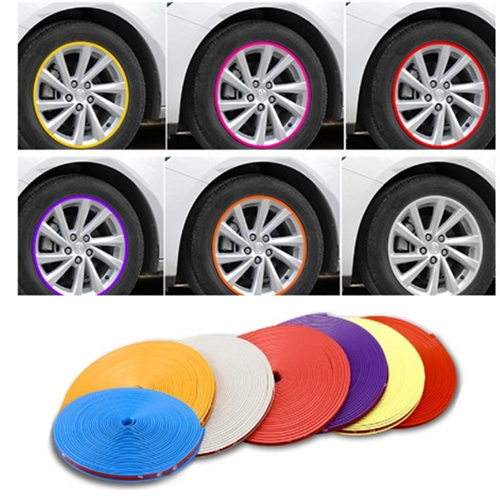 Universal 8M Roll New Styling Car Vehicle Color Wheel Rims Protectors ...