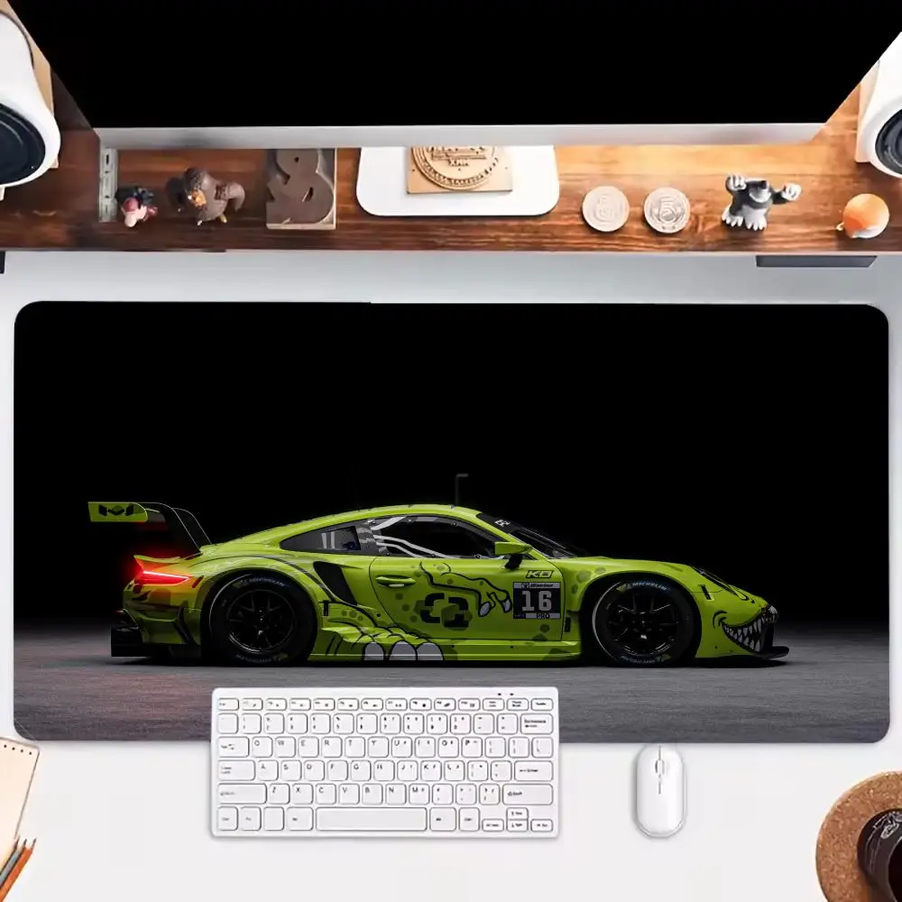 Green Cool Sports Car Mouse Pad Large Gaming Mousepads Non-slip Laptop ...