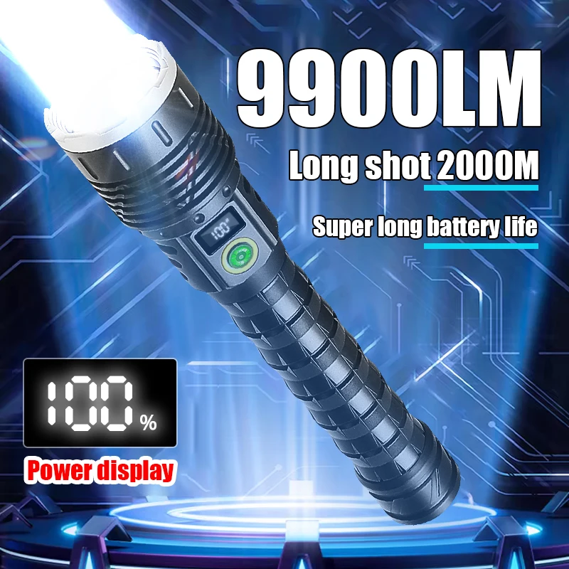 1000000-Lumens-High-Power-LED-Flashlight-XHP360-Rechargeable-LED ...