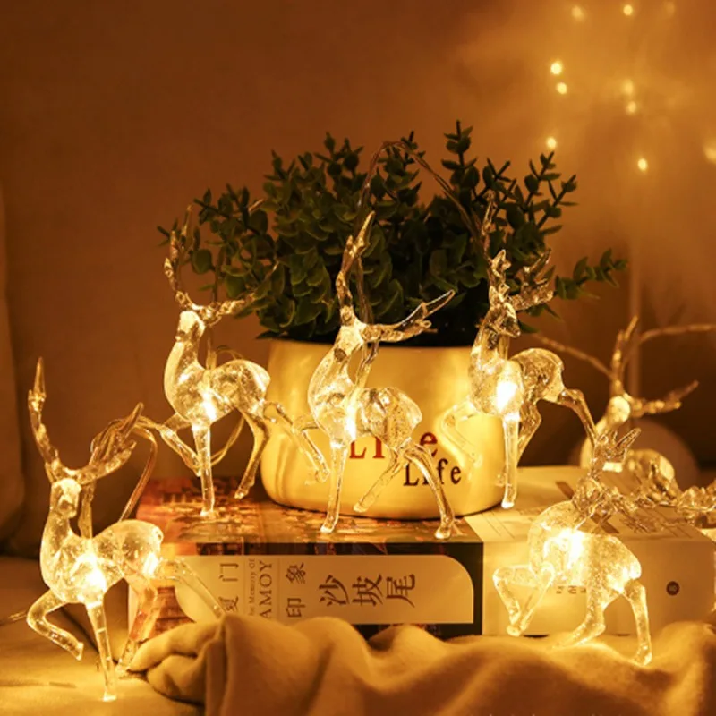 Deer-Light-String-for-Christmas-LED-Reindeer-Party-Decoration-Festive ...
