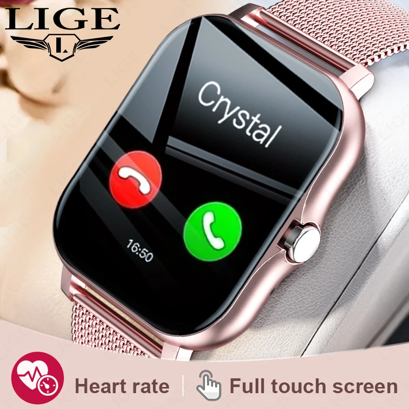 LIGE-New-Smart-Watch-Women-Bluetooth-Call-Watch-Fitness-Tracker ...