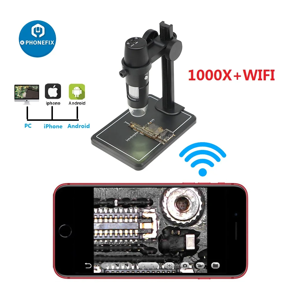 1000x Magnification Wifi Digital Microscope Handheld Usb Inspection ...