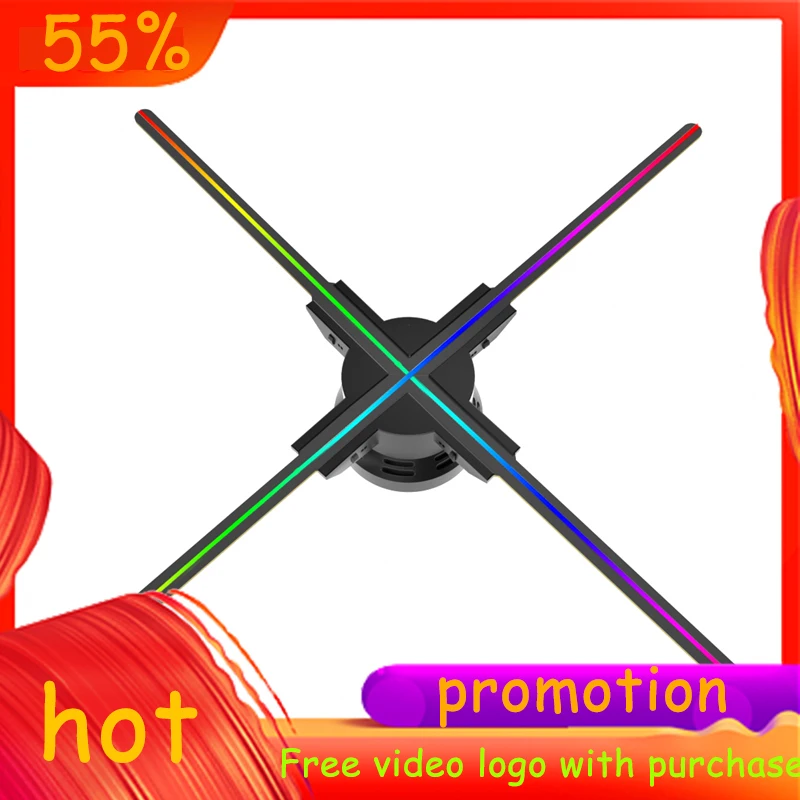3d Holographic Fan Led Logo Advertising Lights Christmas Lights Wifi ...