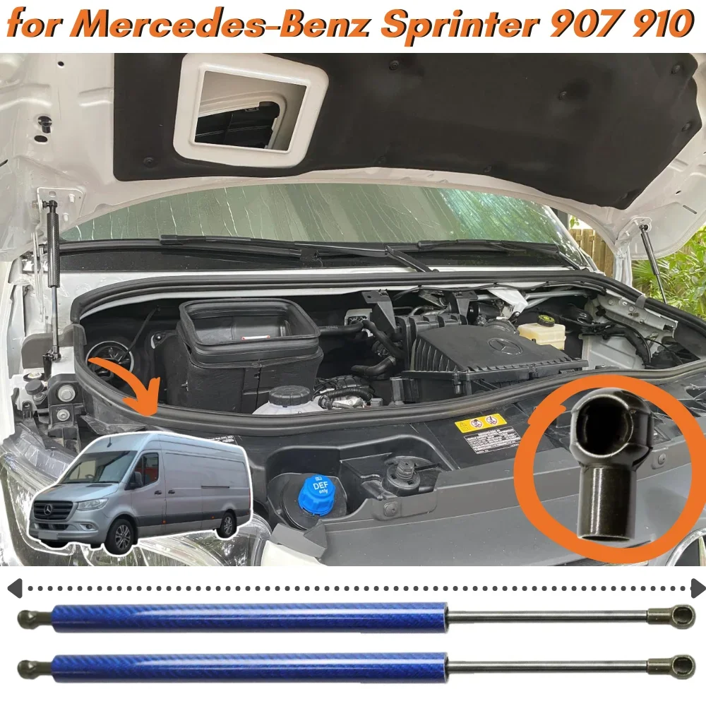 Qty(2) Hood Struts for Mercedes-Benz Sprinter 907 910 VS30 2018-2025 ...