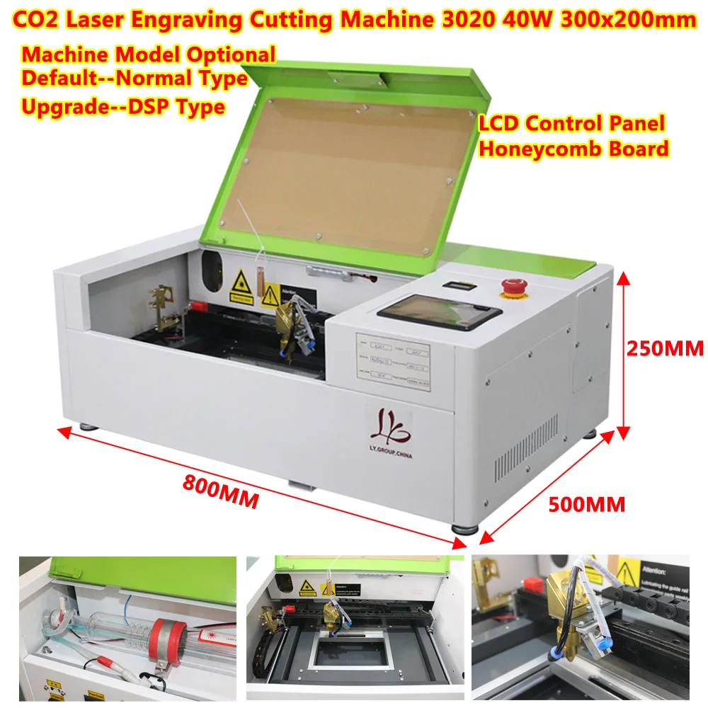 CO2-Laser-Cutting-Machine-3020-40W-Marking-Engraving-Cutter-LCD-Control ...