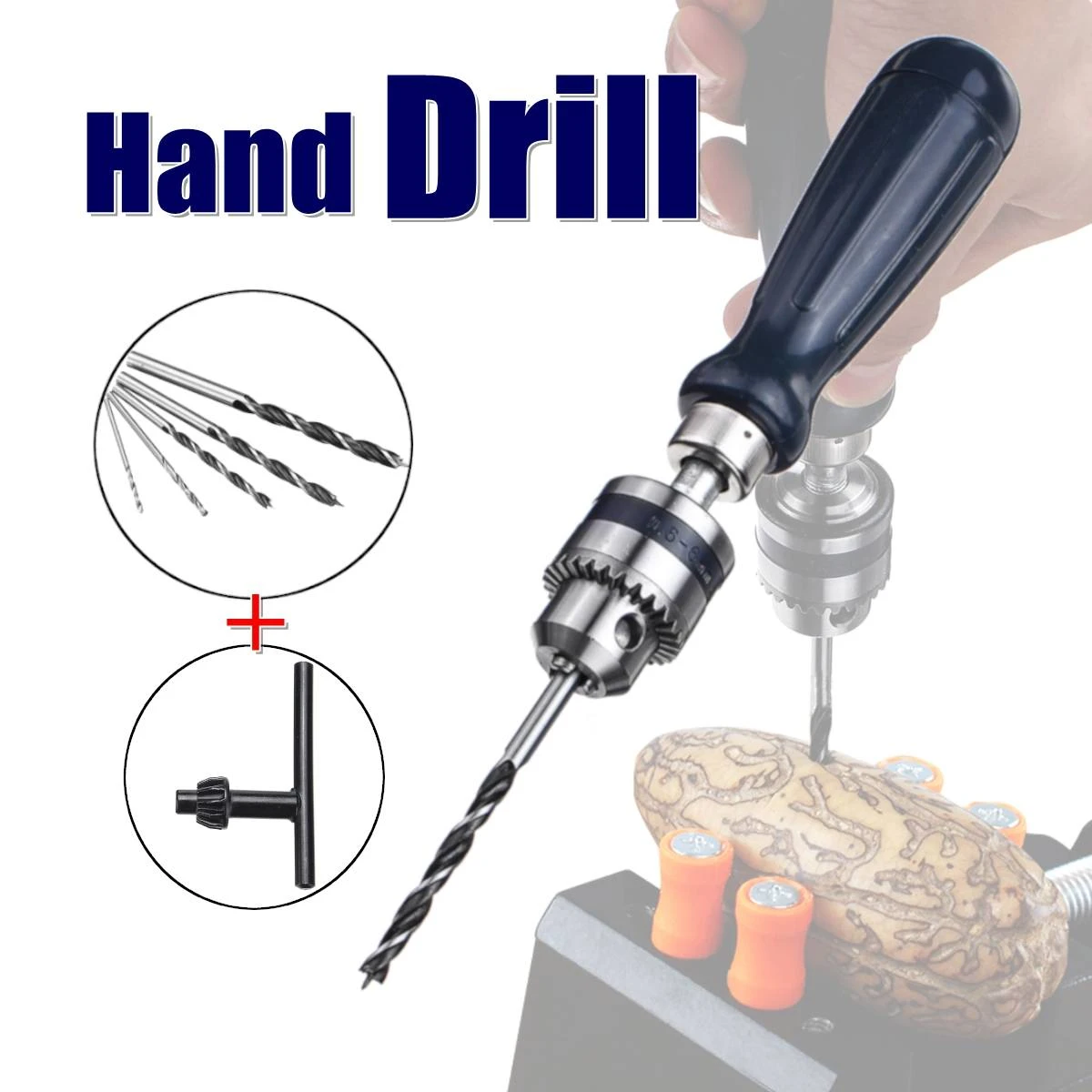 Adjustable Pin Vise Model Hand Drill Tool With Chuck Capacity 0.6 6mm ...