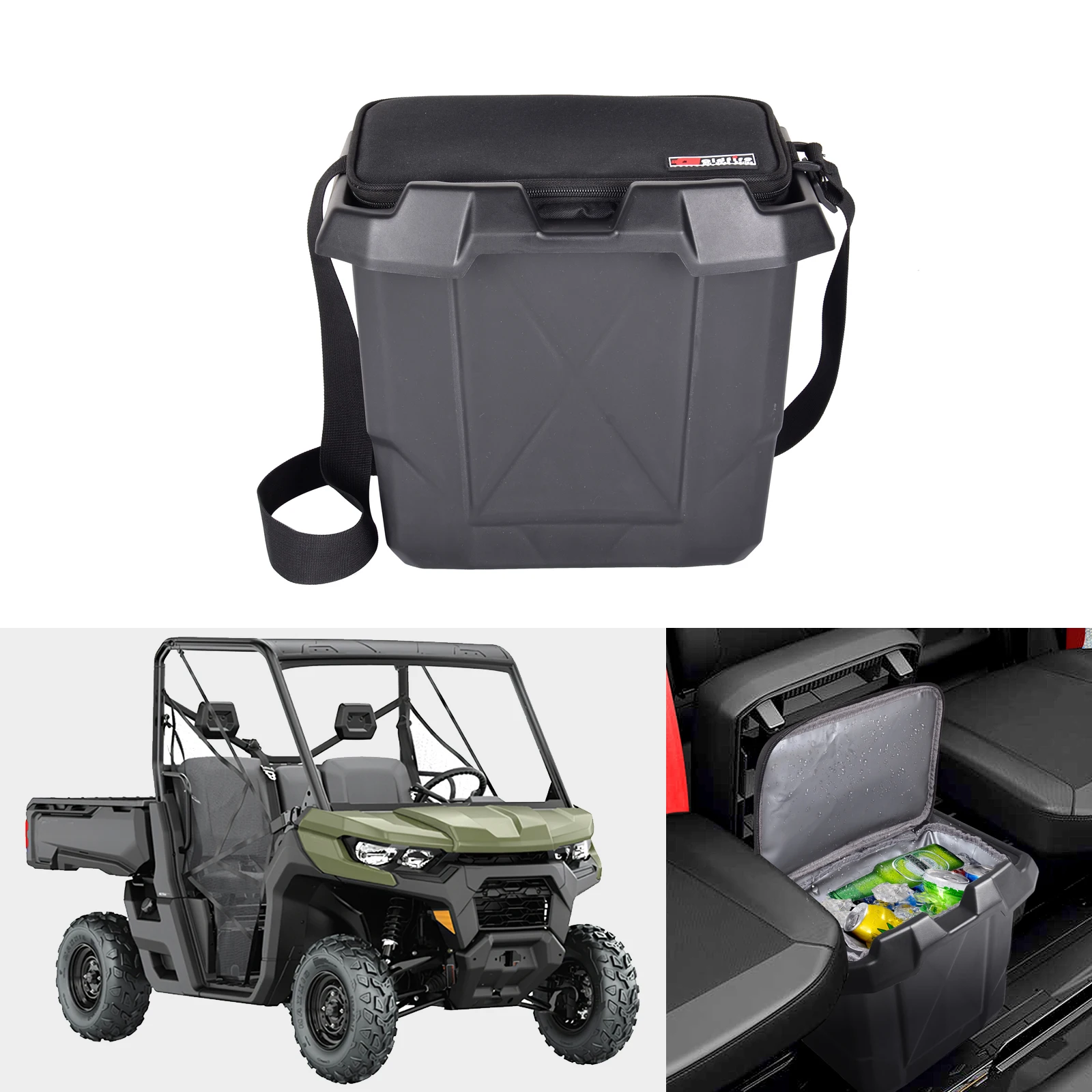 Center Underseat Storage Bin Cooler Box for Can Am Defender Max HD5 HD6 ...