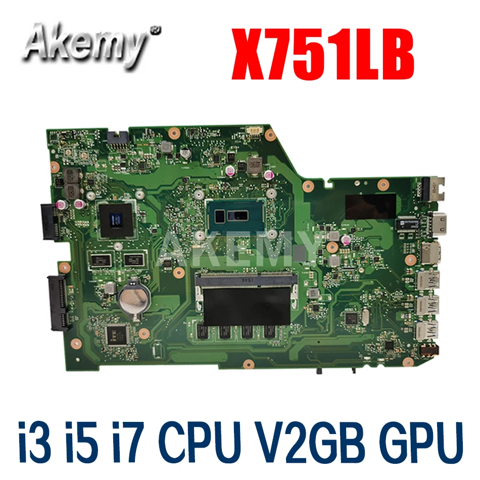 X751LB i3 i5 i7 CPU V2GB GPU Asus R752LA X751LJC R752LD X751LN X751LD ...