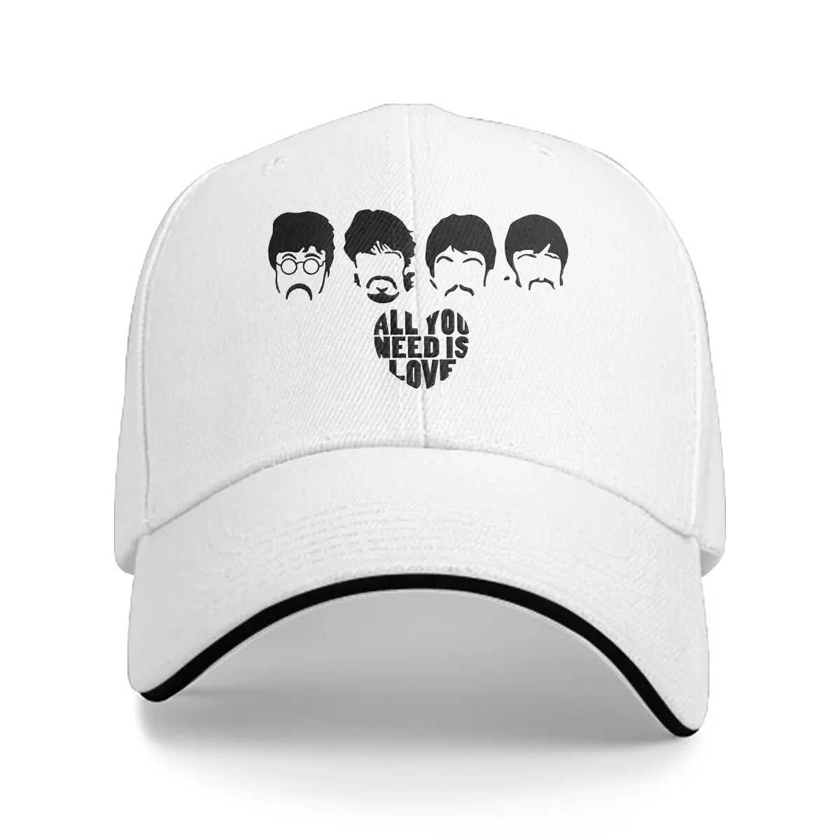 Beatle-Multicolor-Hat-Peaked-Unisex-Cap-Four-Heads-Casual-Visor ...