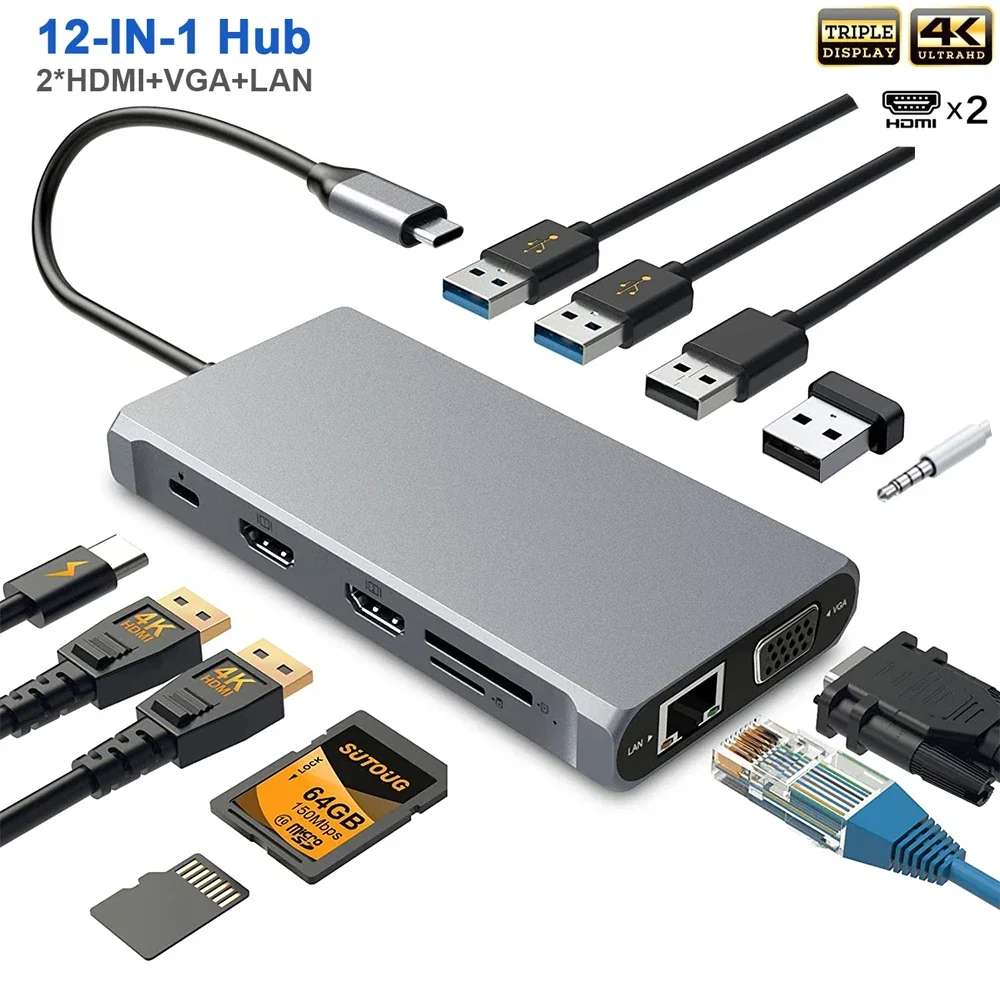 Esta-o-de-ancoragem-do-adaptador-de-monitor-duplo-Hub-USB-C-ecr-triplo ...
