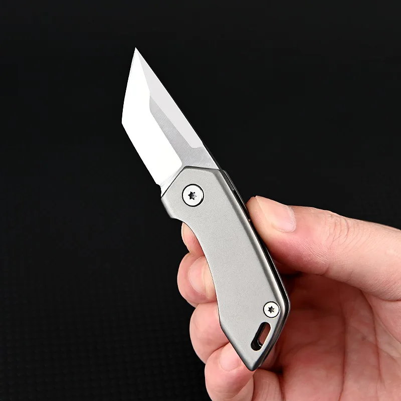 Titanium-Alloy-Pocket-Knife-Quick-Open-Folding-Knife-Keychain-Unboxing ...