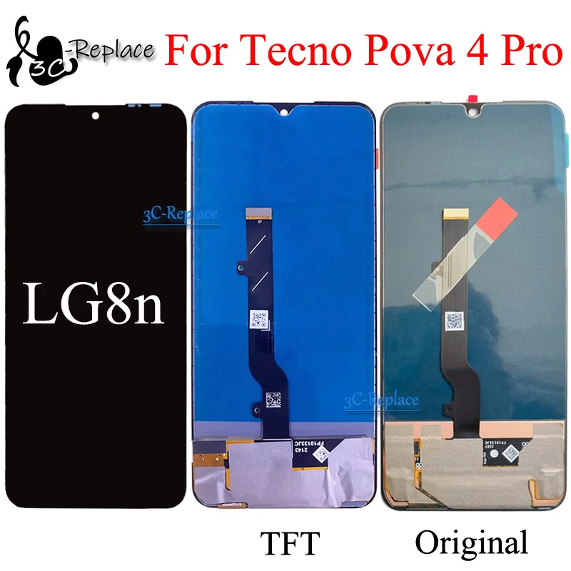 Original-Amoled-TFT-Black-6-66-Inch-For-Tecno-Pova-4-Pro-LG8n-LCD ...