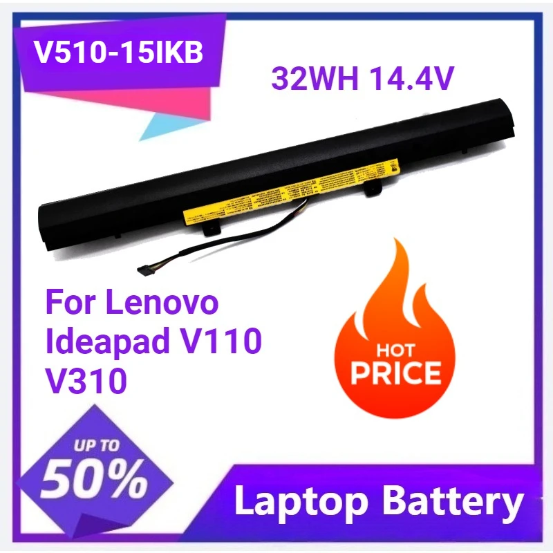 V510-15IKB battery For Lenovo Ideapad V110 V310 L15S4A02 L15C4A02 ...