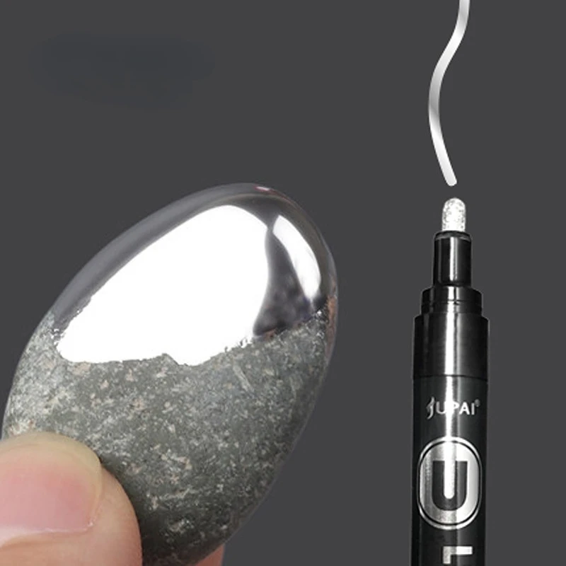 JUPA 703 Mirror Chrome Marker Pen Silver Metal DIY High-gloss Liquid ...