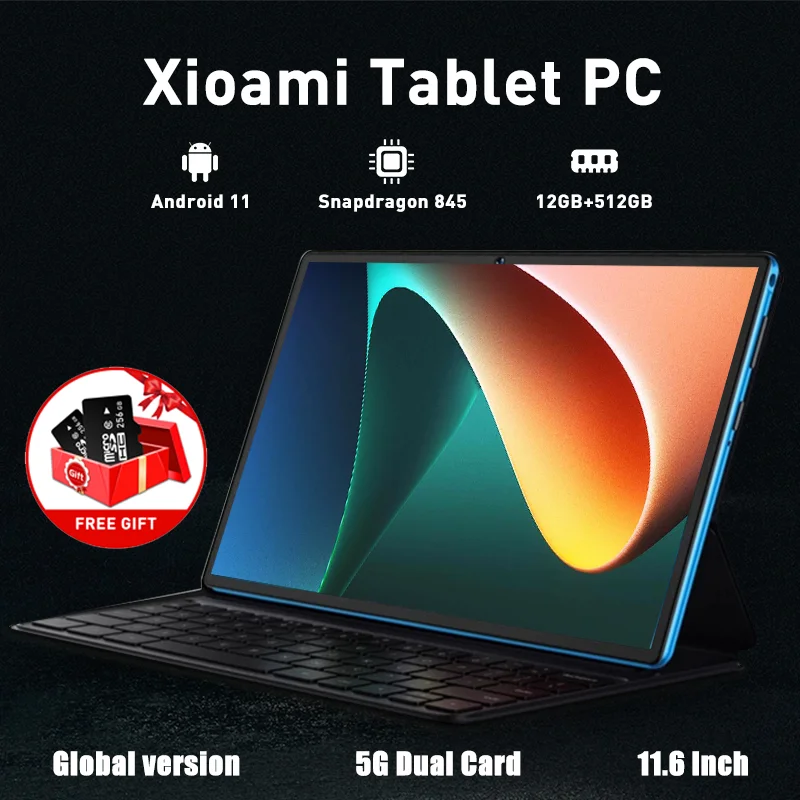 New Original 4K HD Screen tablets Snapdragon 845 Android 11.0 Tablet 5G ...