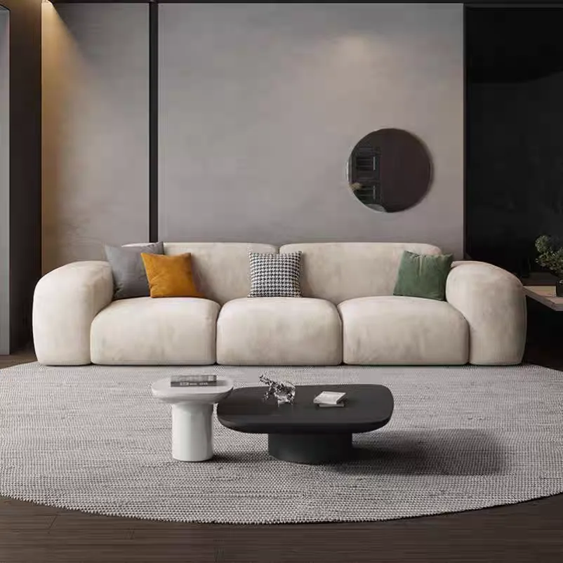 Matte Velvet Cat-scratch-resistant Fabric Sofa, A Modern, Light Luxury ...