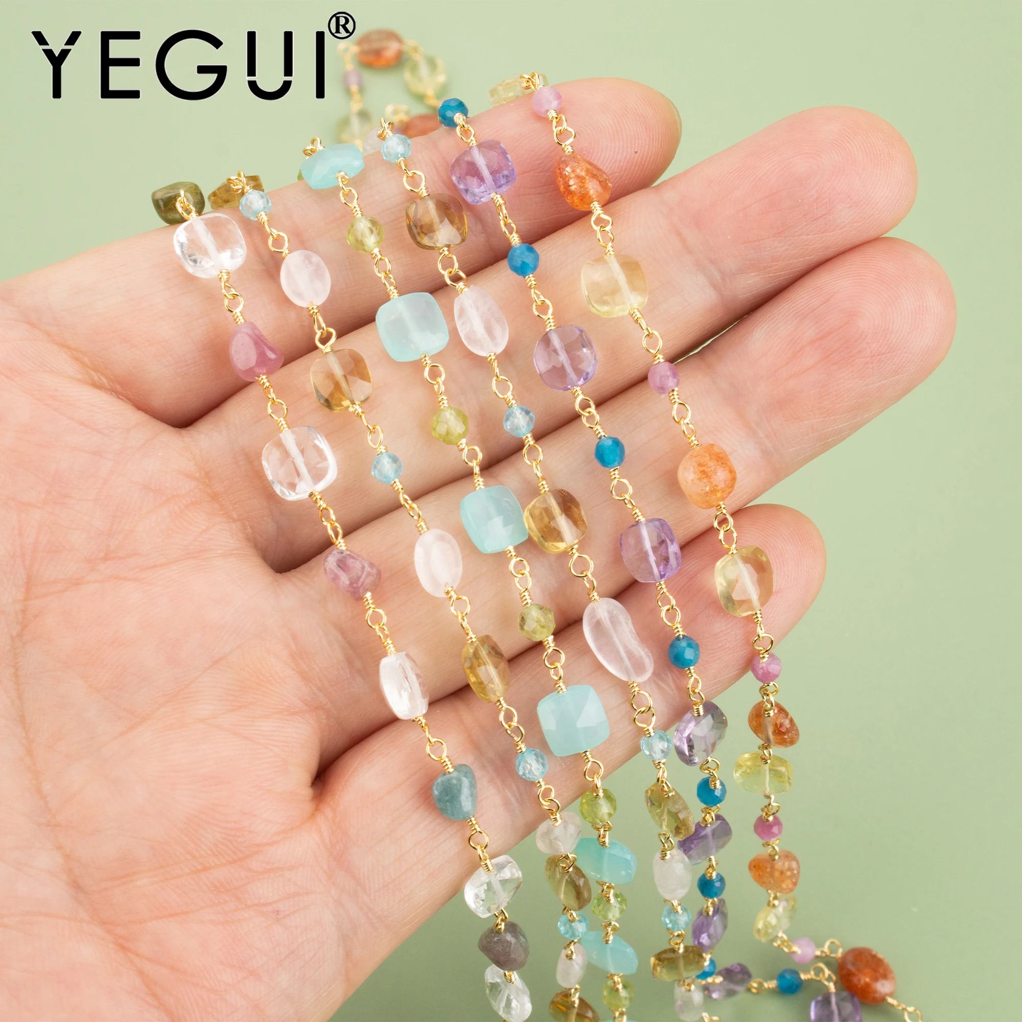 YEGUI,50cm/lot,C462,chain,18k gold plated,copper,nickel free,natural ...