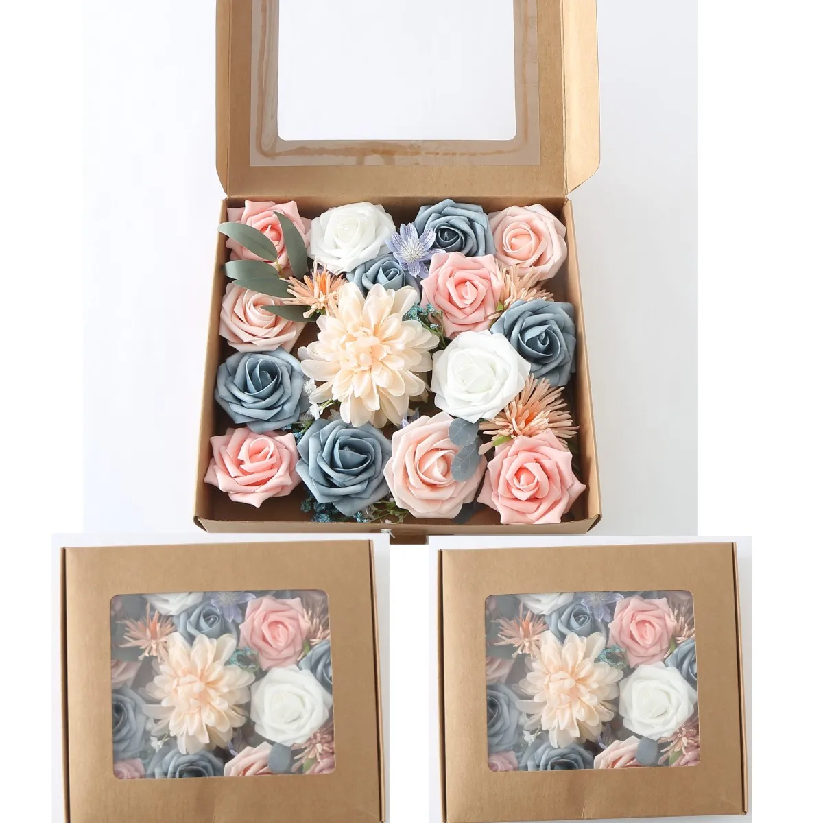 Realistic-Artificial-Flowers-Roses-Boxes-DIY-Wedding-Autumn-Fall-Theme ...