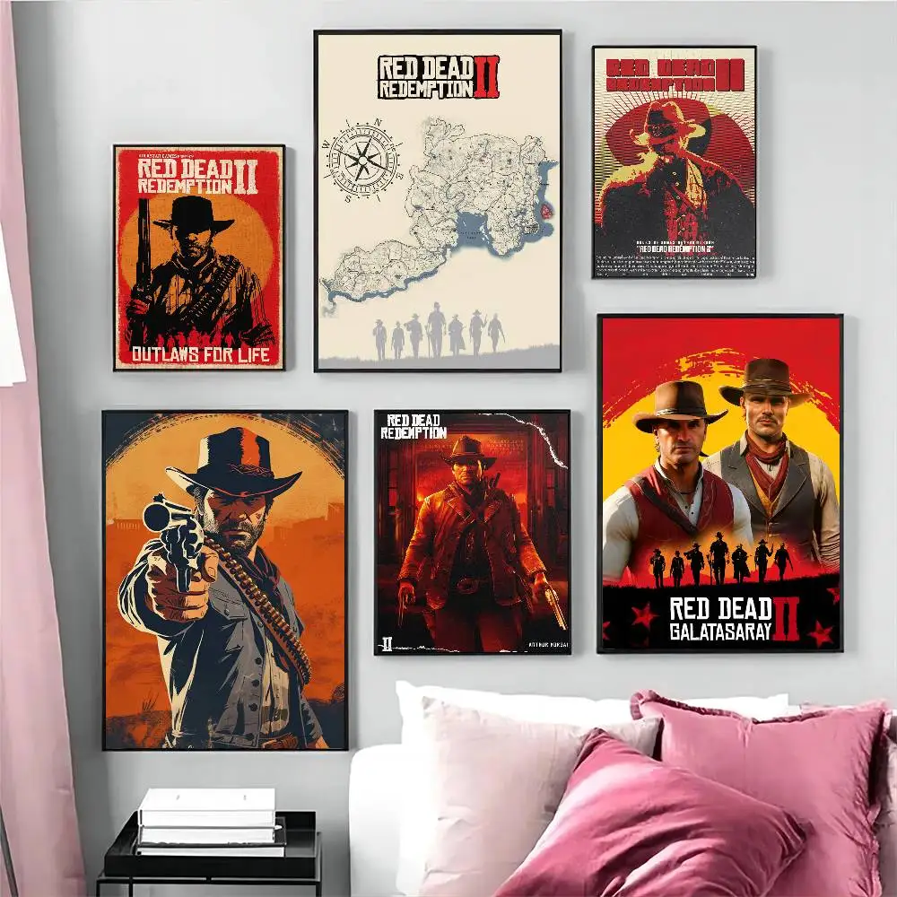 Game R-Red Dead-R-Redemptions 2 DIY Sticky Poster Waterproof Paper ...