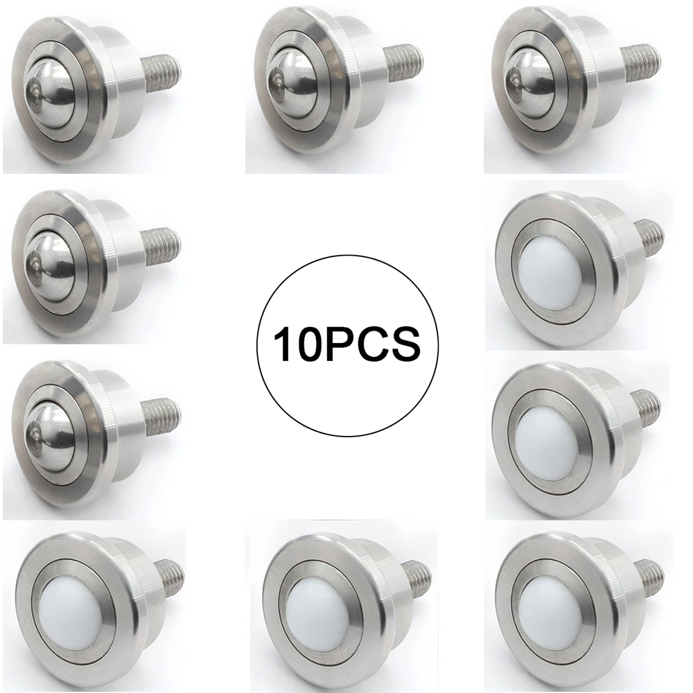 10PCS-Precision-Conveying-Universal-Ball-Casters-M5-Screw-Ball-Bearing ...