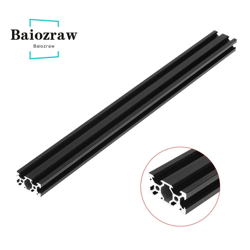 V-slot 2040 Black Anodized Aluminum Profile EU Standard Extrusion 100mm ...