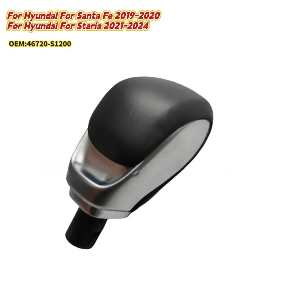 Car Gear Shift Knob Lever Black Leather For Hyundai For Santa Fe 2019 ...